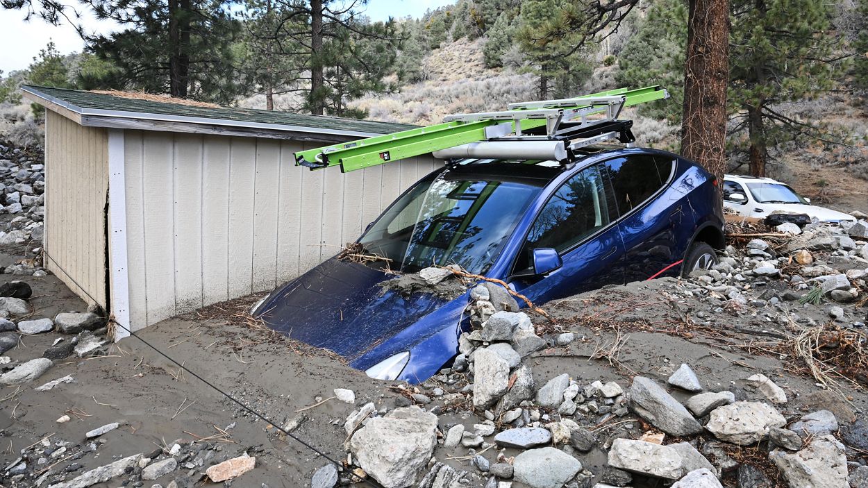 California's winter storms turned roads into rivers of mud