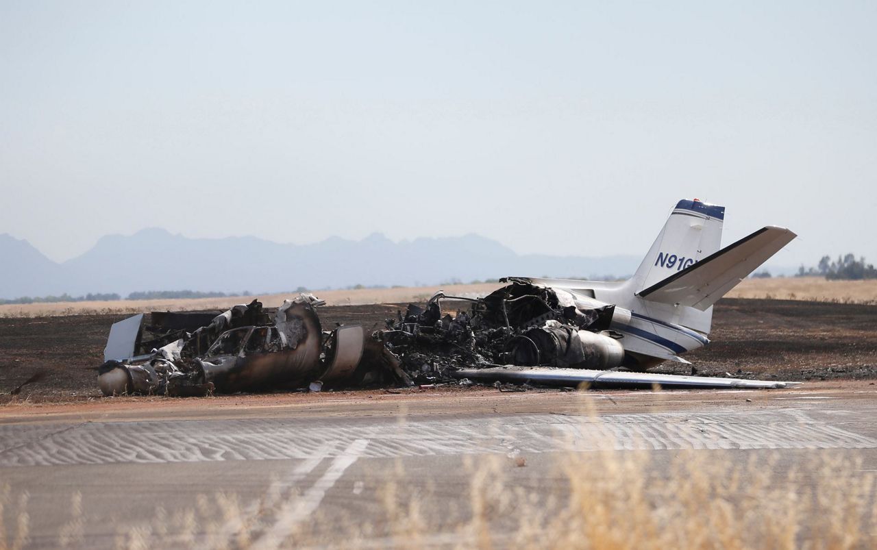 Jet catches fire in Northern California; 10 aboard unhurt