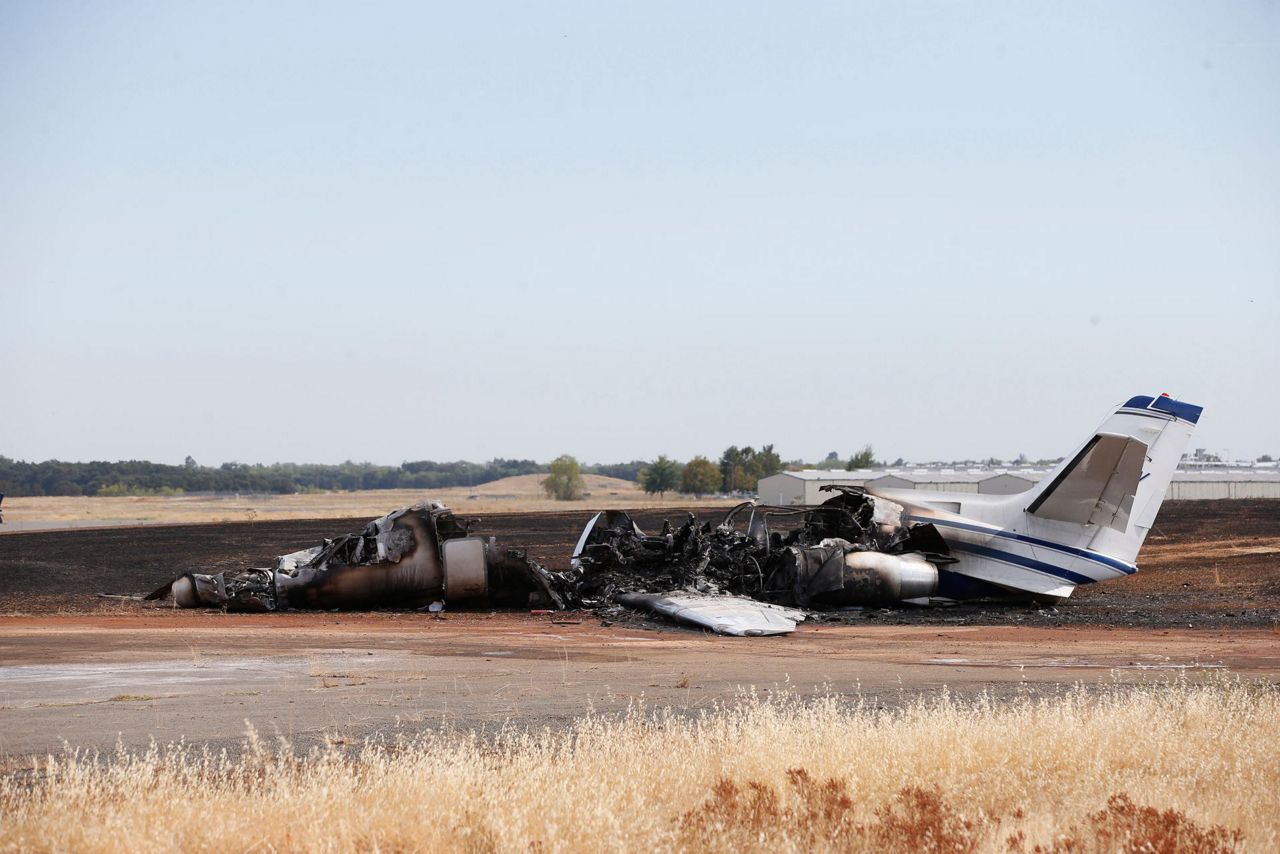 Jet catches fire in Northern California; 10 aboard unhurt