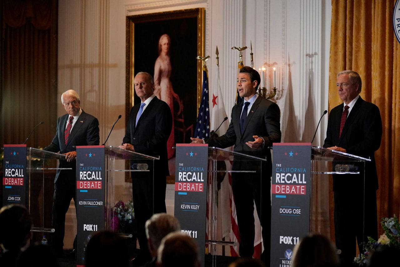 Republicans aim at GOP base in 1st California recall debate