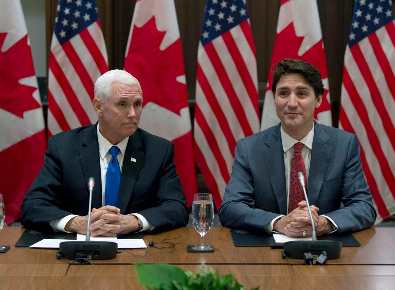 Pence in Canada as he looks to build momentum on trade deal