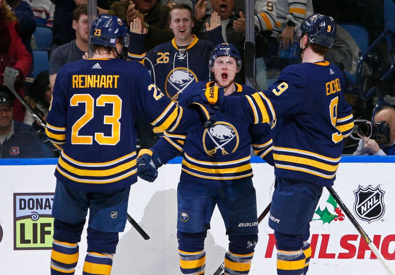 Sabres beat Canadiens 3-2 for 8th straight win