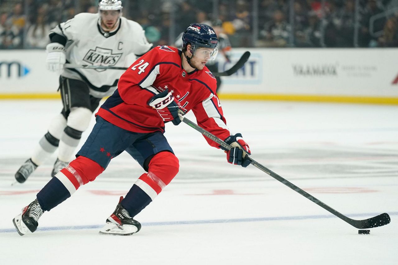 Hathway scores twice, Capitals snap Kings' point streak 2-0