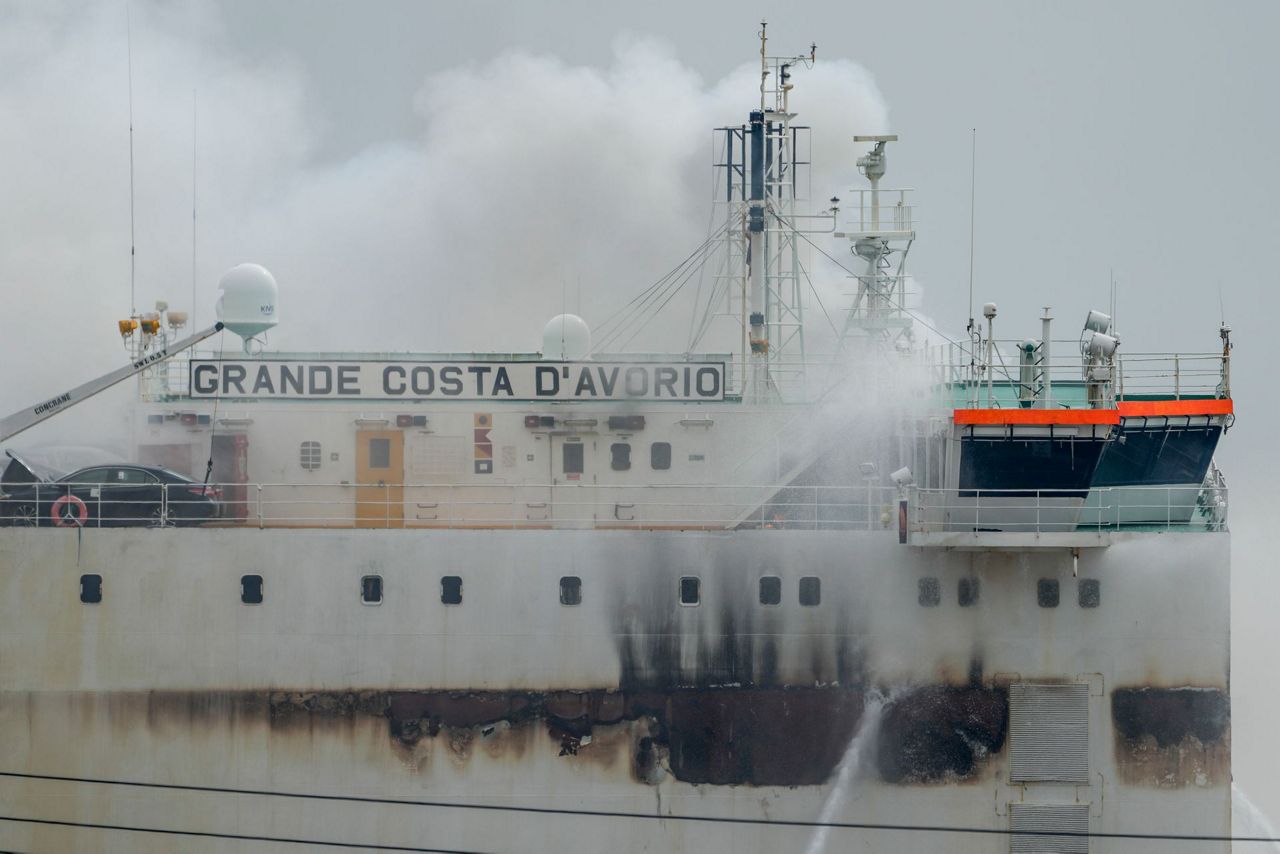 Fatal fire still burns on cargo ship in New Jersey, raising questions ...