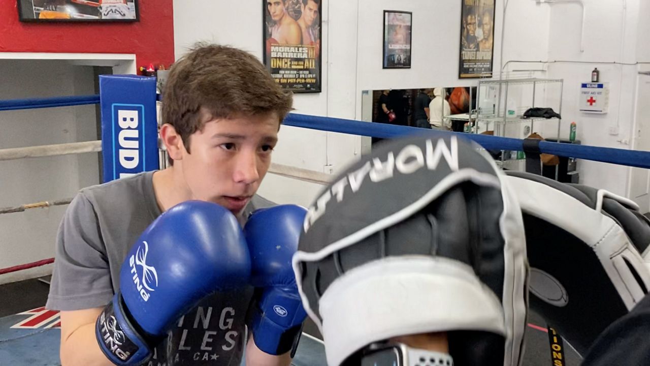 14-year-old boxer hopes to someday compete in the Olympics
