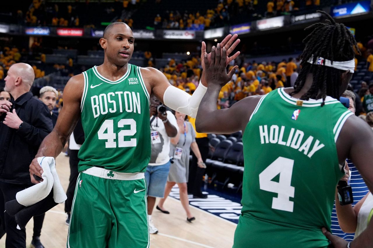 Jrue Holiday's finishing flurry helps Celtics beat Pacers 114-111 for 3-0 lead in East finals