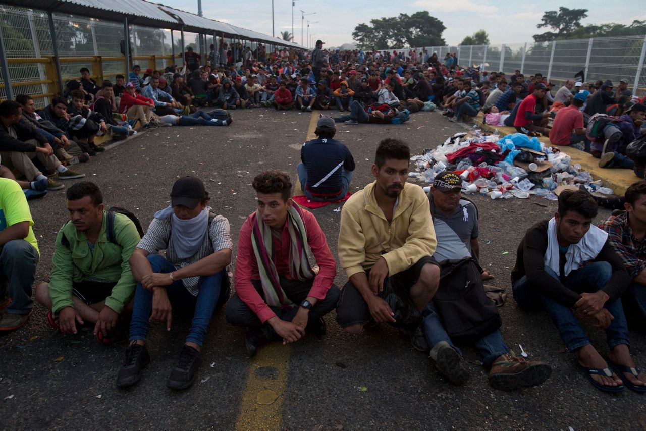 The Latest Migrants Wait To Cross Border With Mexico