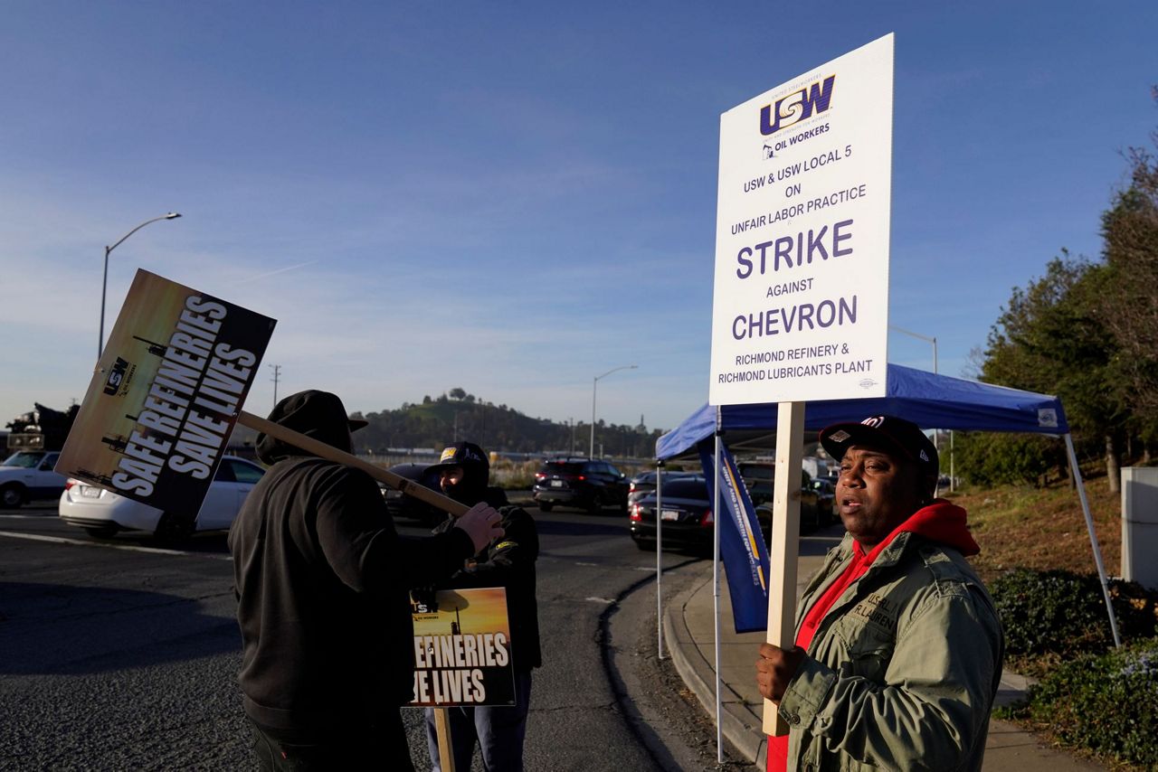 Workers go on strike at California refinery owned by Chevron
