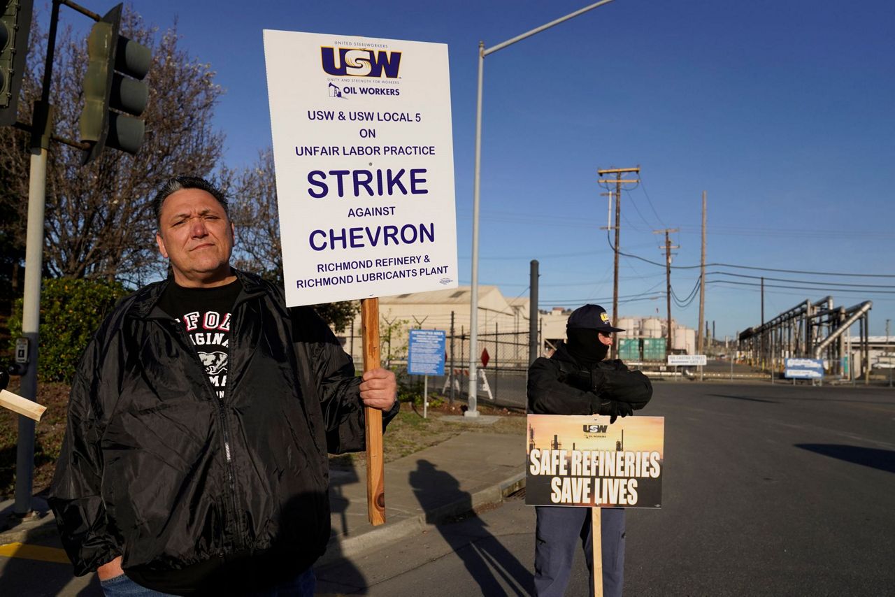 Workers go on strike at California refinery owned by Chevron
