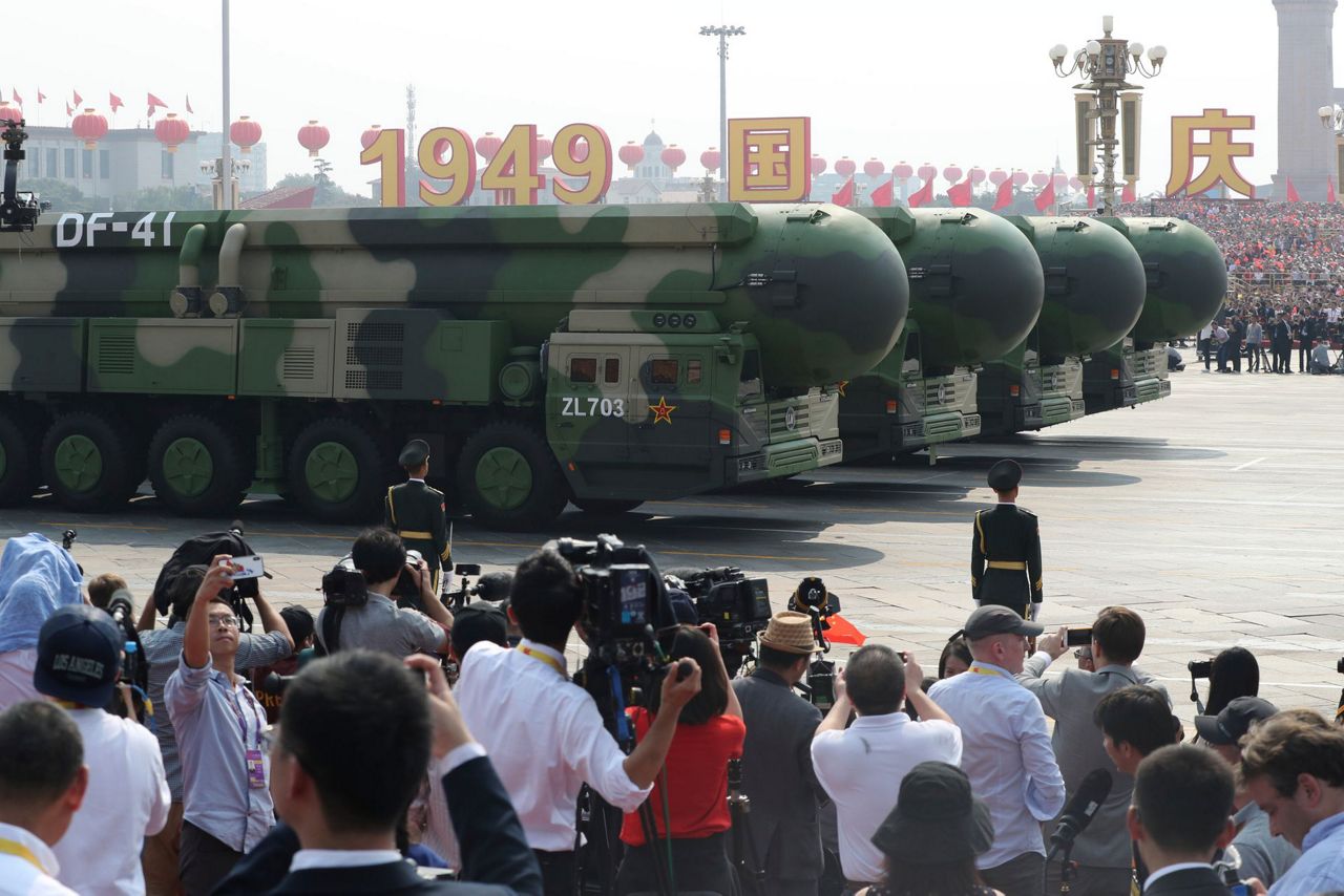 China parades its latest missiles in challenge to US, others