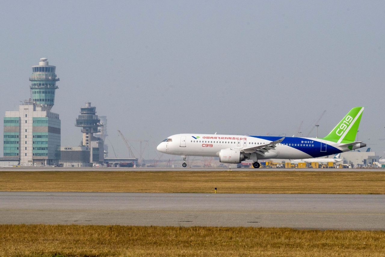 China-made C919, ARJ21 passenger jets on display in Hong Kong