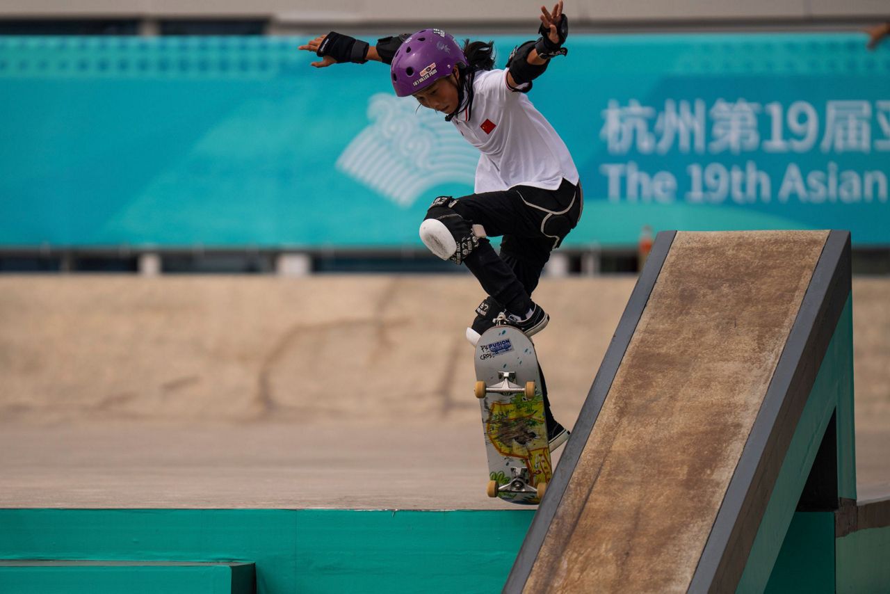13-year-old Chinese skateboarder wins gold at the Asian Games and now ...
