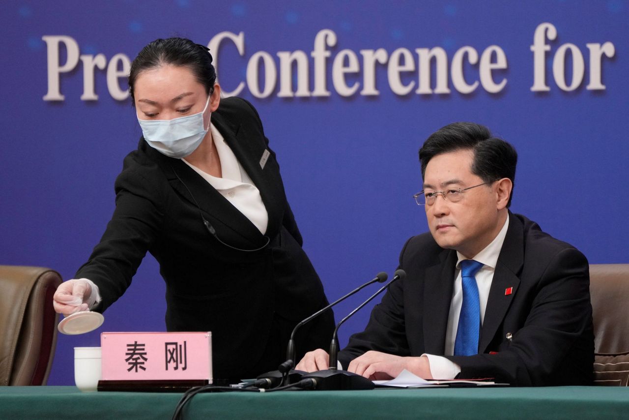 In 1st news conference, China minister lashes out at US