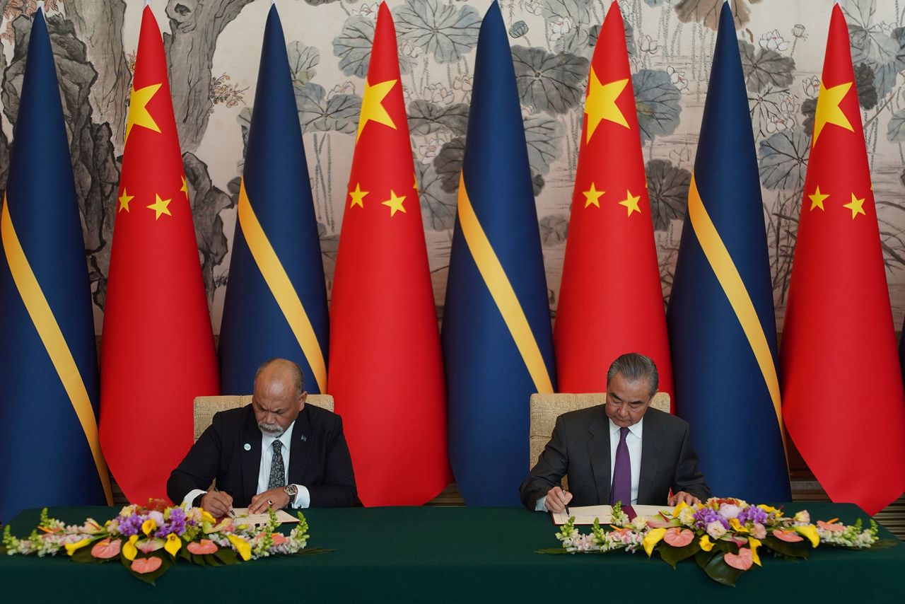 China formally establishes diplomatic ties with Nauru after Pacific ...