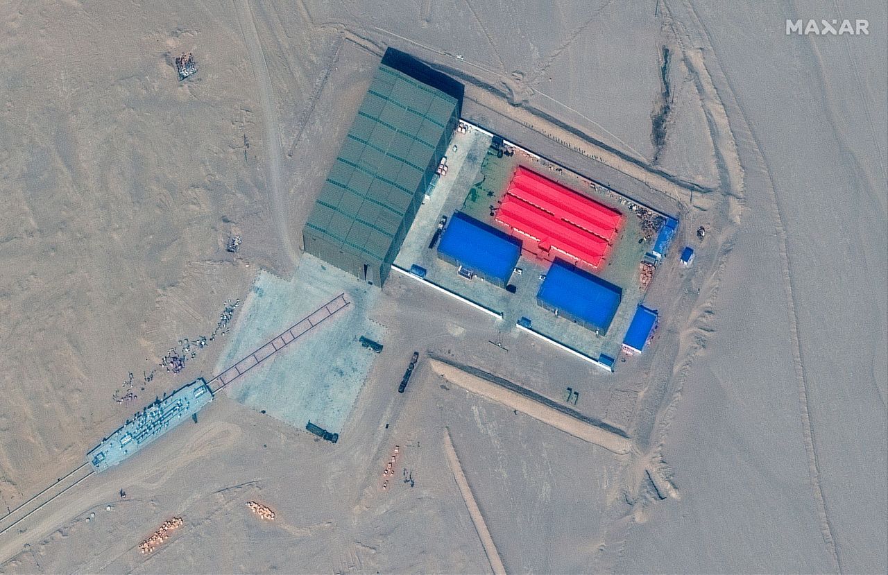 Satellite images show China built mock-ups of US warships