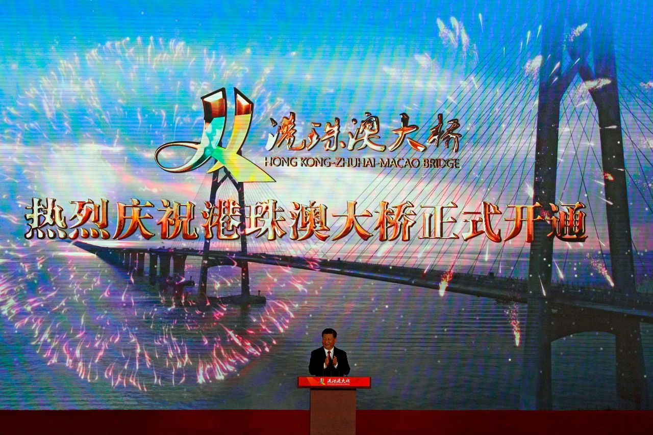China opens mega-bridge linking Hong Kong to mainland