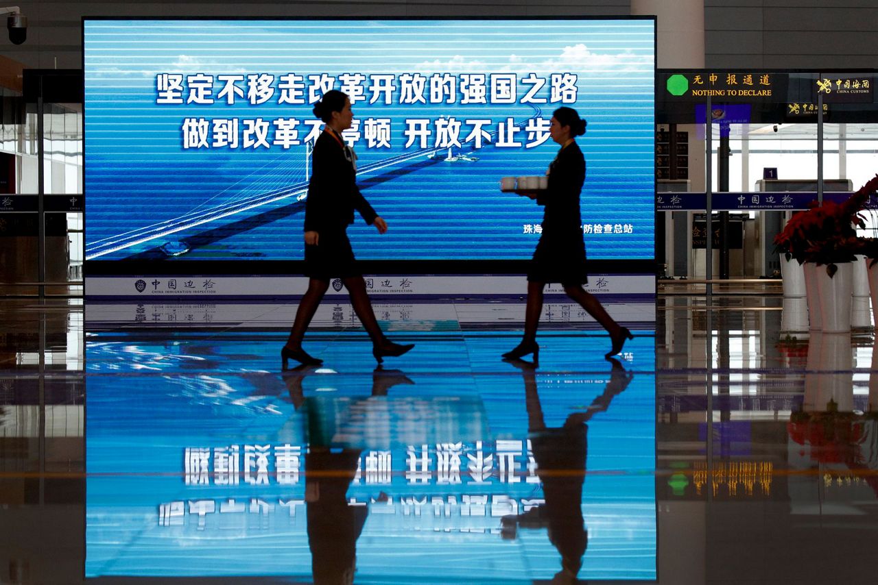 China opens mega-bridge linking Hong Kong to mainland