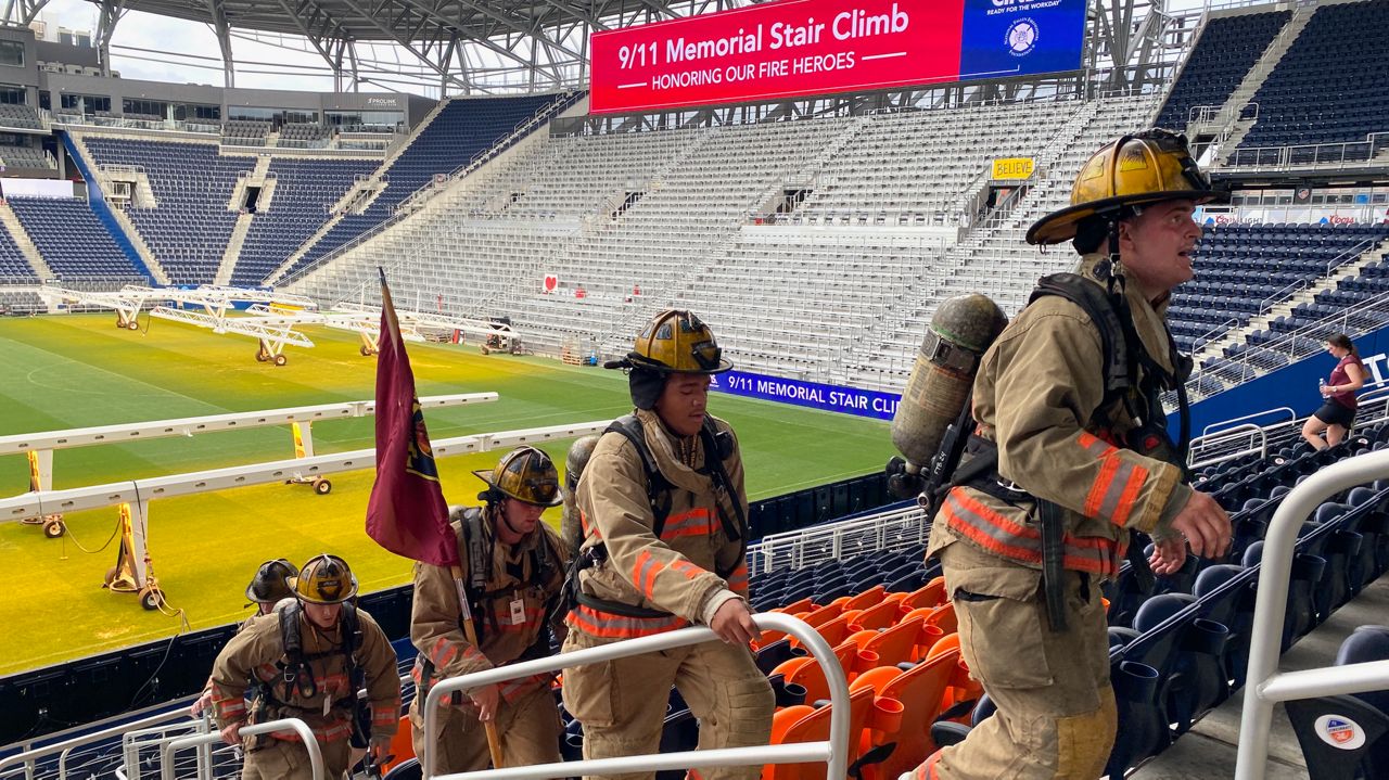 Firefighter Recruits join stair climb honoring NYFD