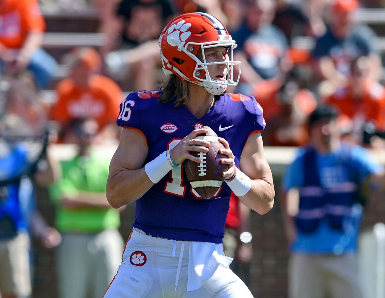 The Latest: 'Stunt double' fills in for Clemson quarterback