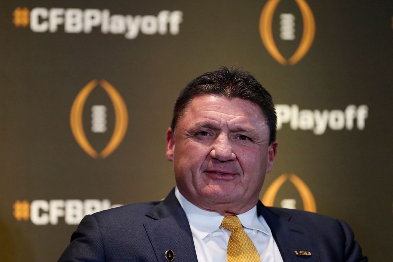 LSU's Ed Orgeron is AP college football coach of the year