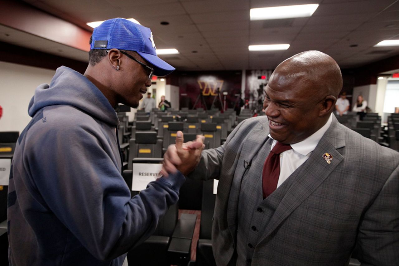 Bieniemy takes next step as Commanders offensive coordinator