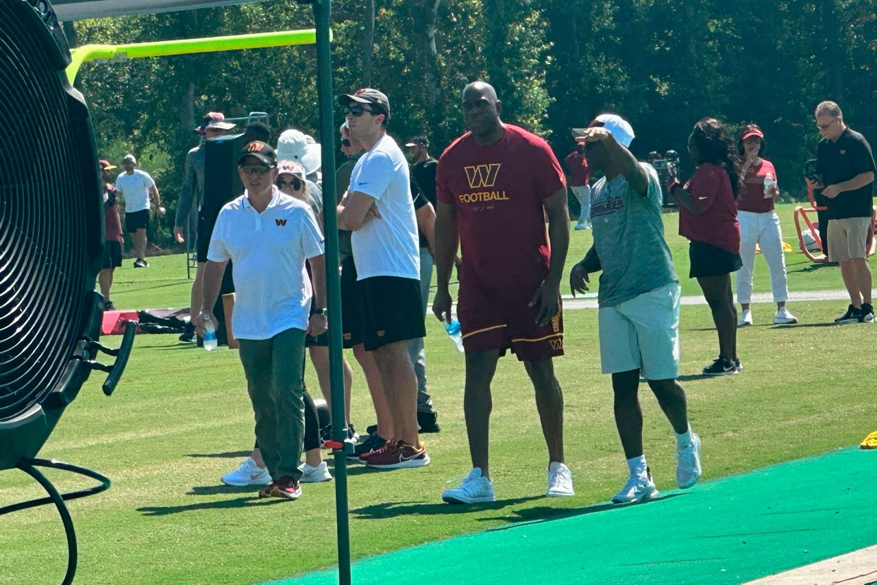 Magic Johnson, Josh Harris and other new Commanders owners introduce ...