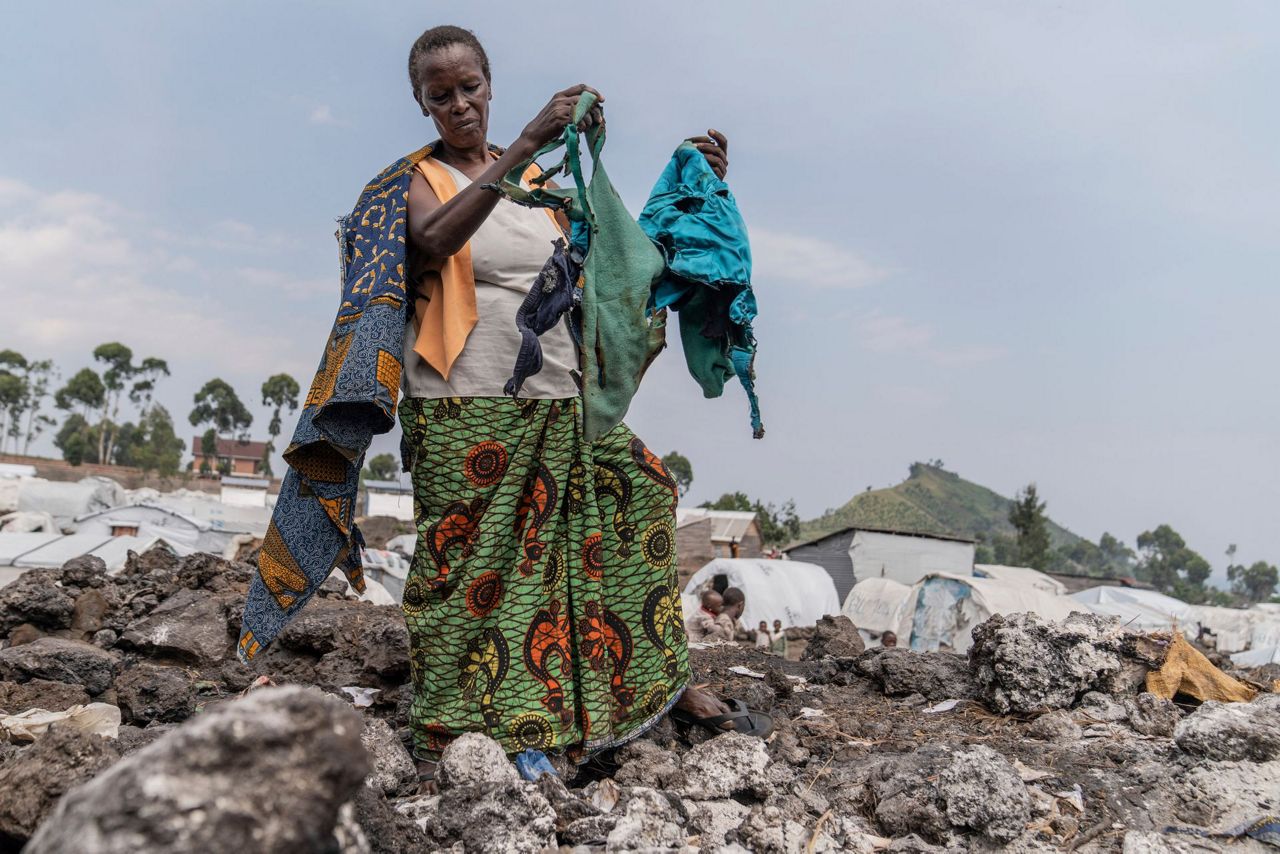 Fire at a displacement camp in Congo leaves dozens of families without ...