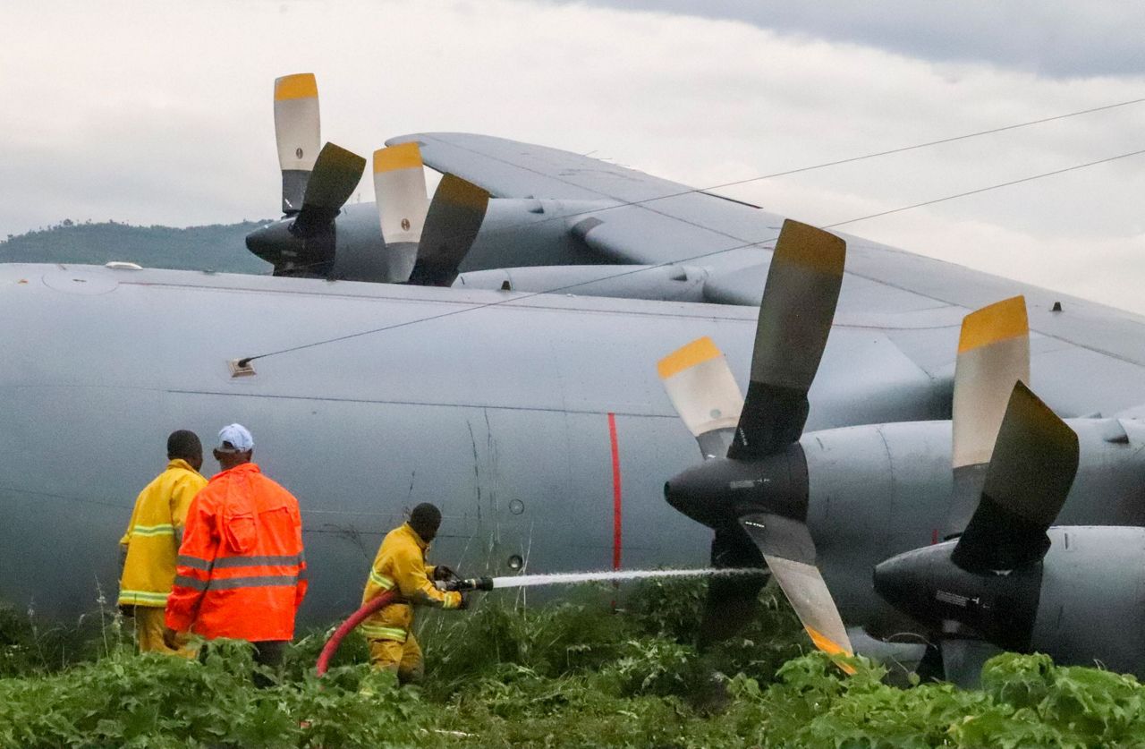 UN: South African military plane catches fire in Congo