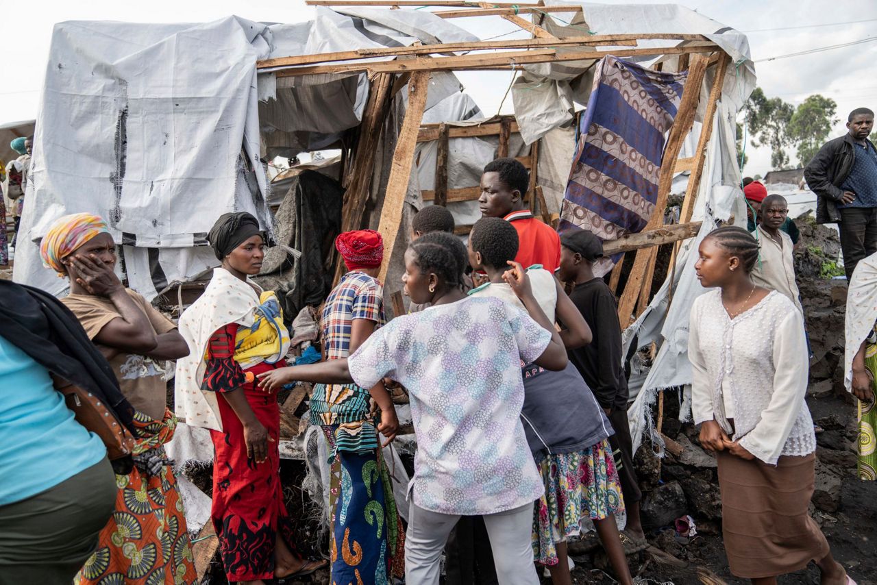 Bomb kills 5 people, including children, at a refugee camp in eastern Congo