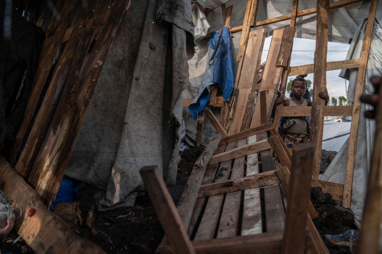 Bomb kills 5 people, including children, at a refugee camp in eastern Congo