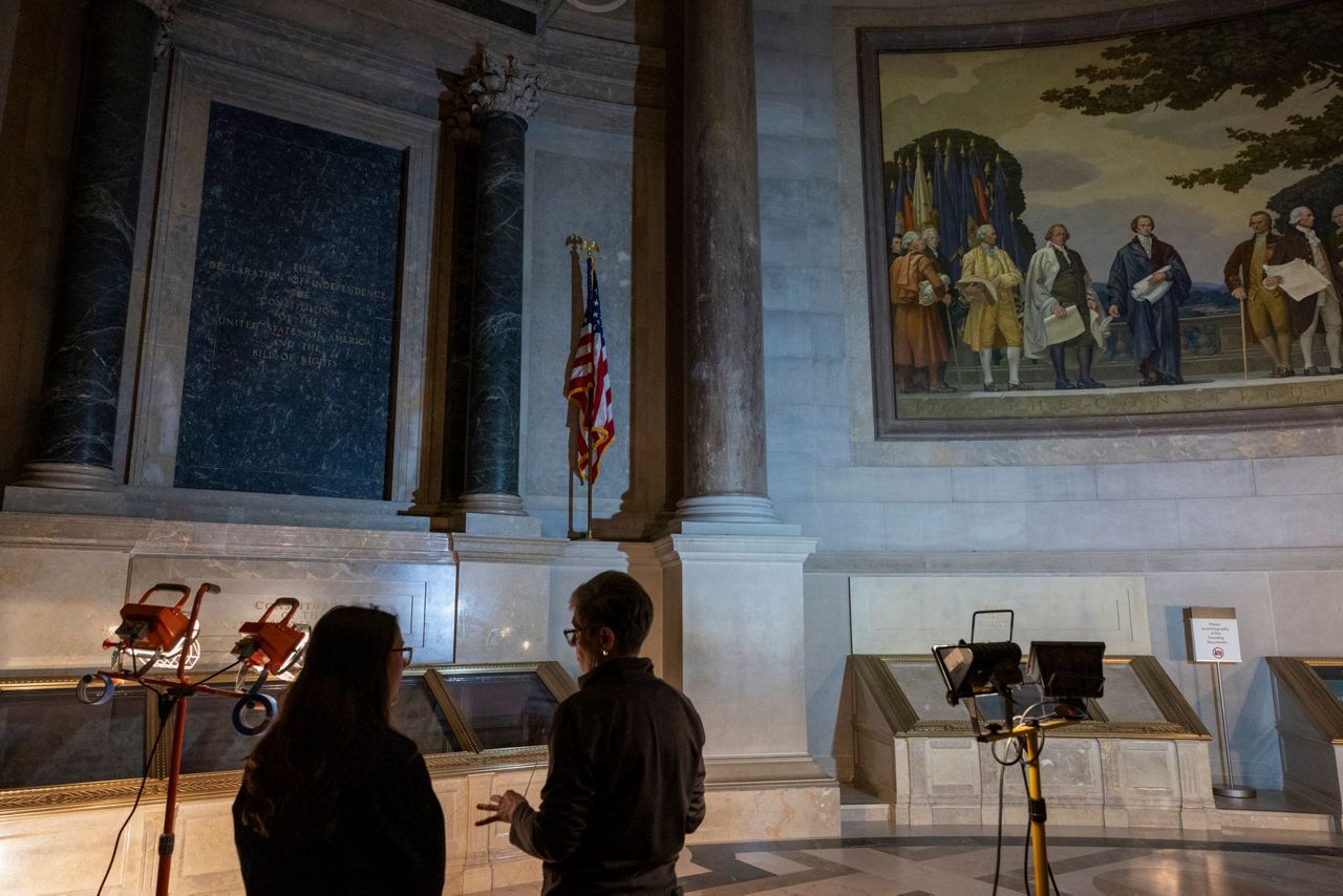 National Archives working to clean up red powder dumped on Constitution ...