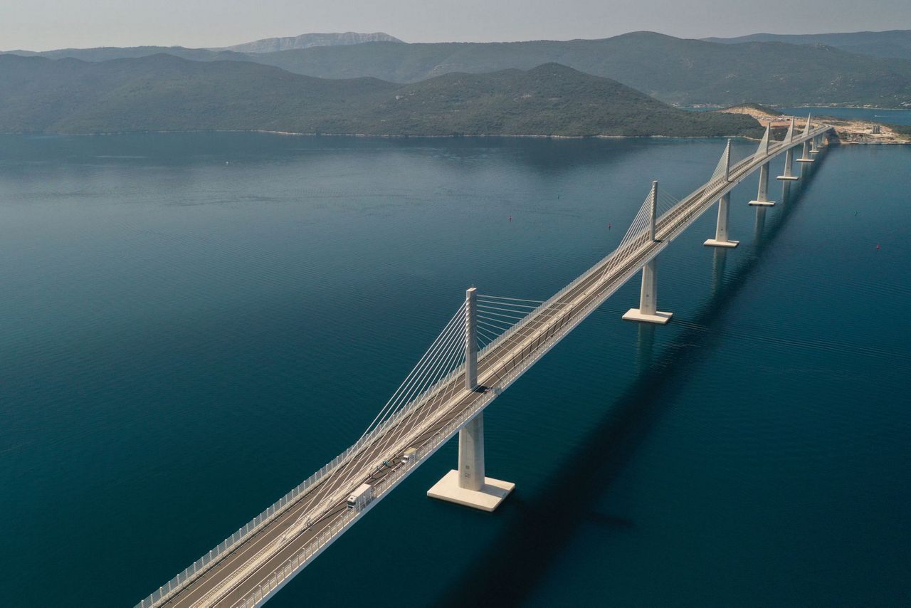 Croatia opens Adriatic coast bridge, linking divided region