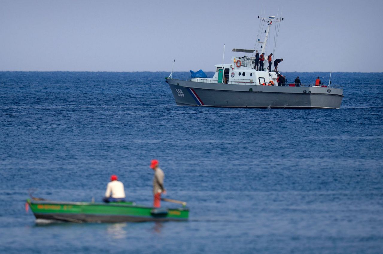 Cuban curiosity: Raft with US flag caught in plain view