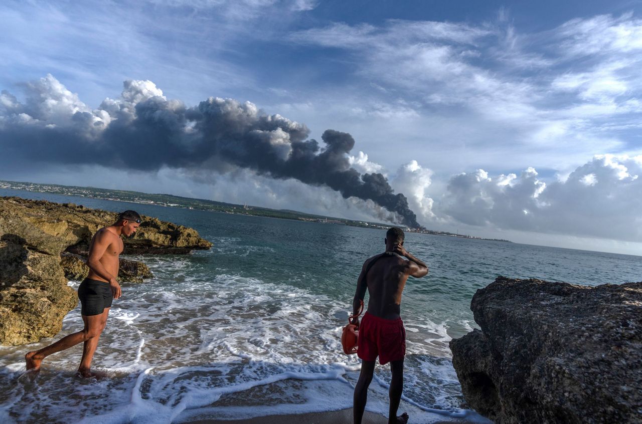 Fire at Cuba oil facility spreads as 3rd tank ignites