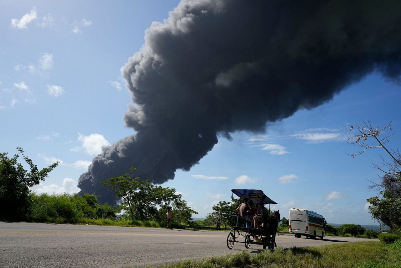 Lightning sets off fire at Cuban oil tank farm, dozens hurt