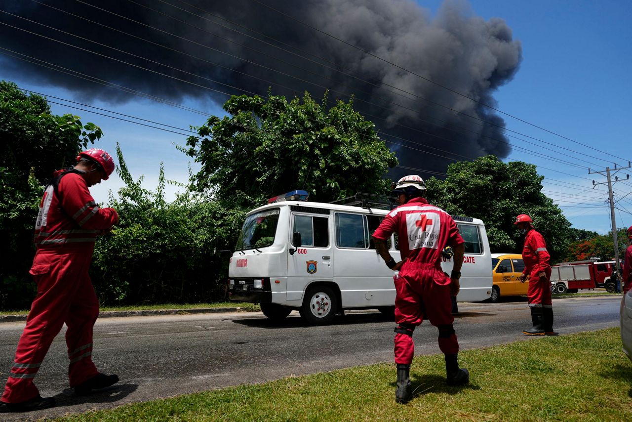 Lightning sets off fire at Cuban oil tank farm, dozens hurt