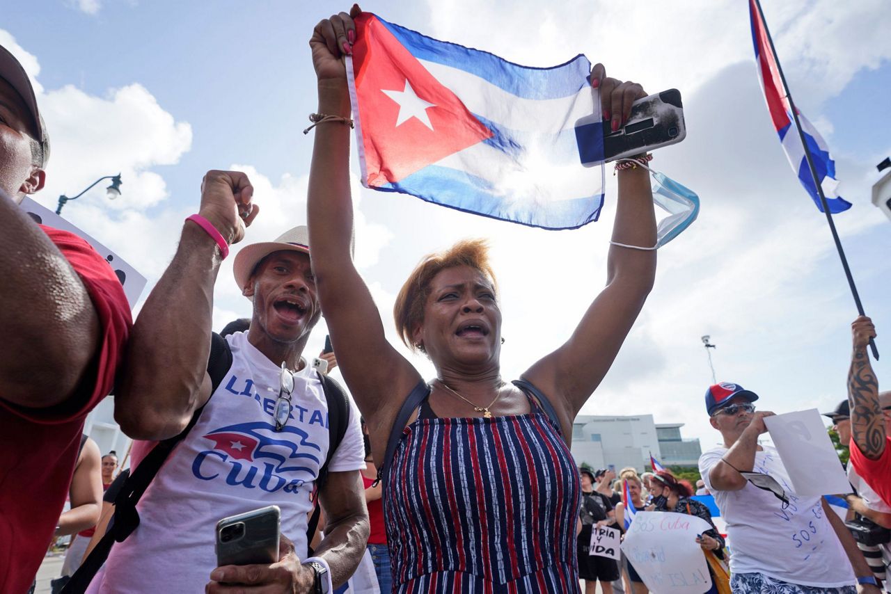 2 men held on Florida's new anti-riot law in Cuba protest