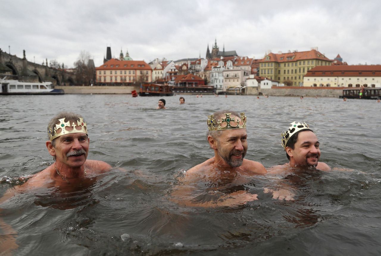 Ice bath for Jesus: Orthodox worshippers celebrate Epiphany