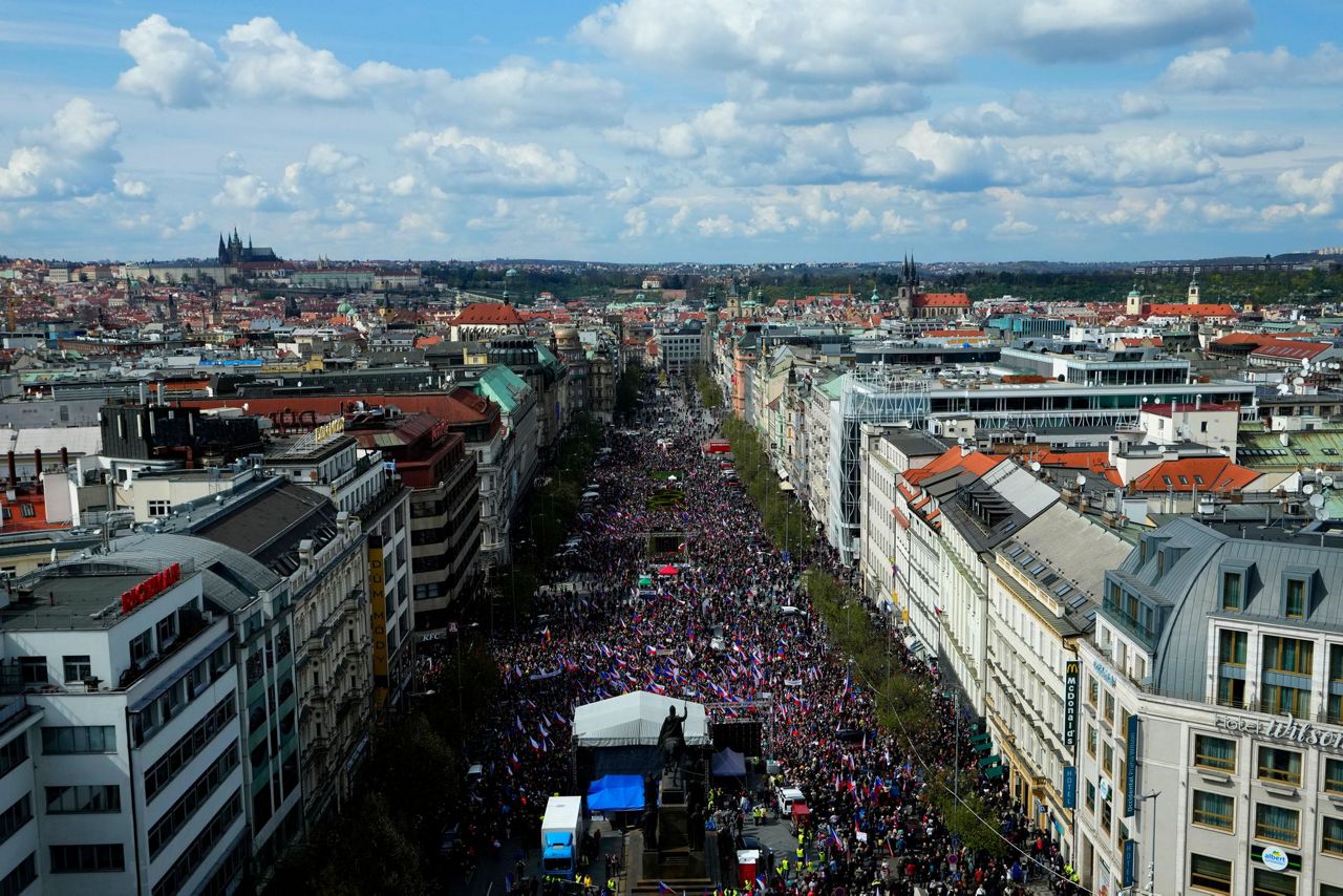 Thousands turn out for anti-government protest in Prague