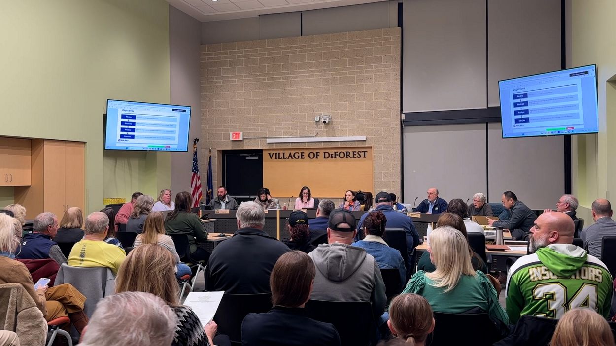Residents pack DeForest village hall for data center meeting