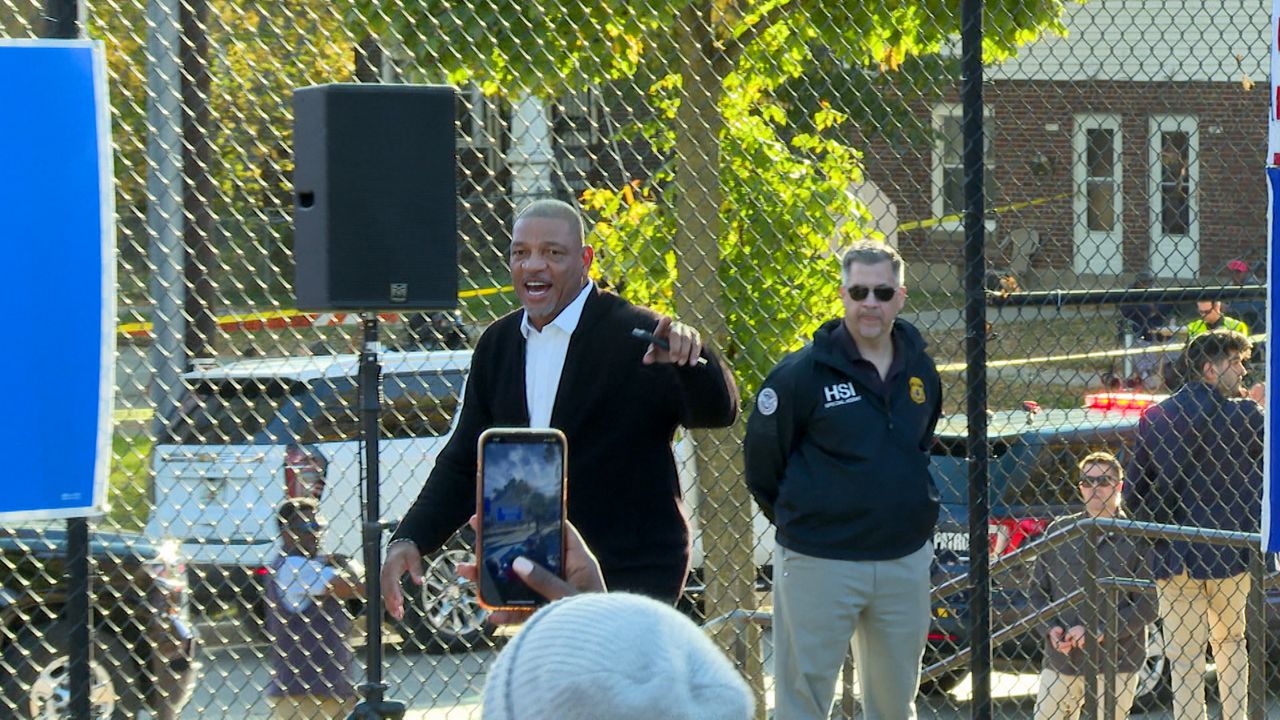 Emhoff rallies at ‘Dunk for Democracy’ block party