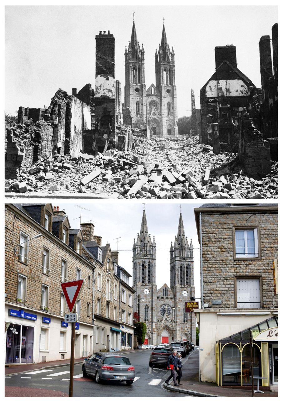 AP PHOTOS: D-Day's landscape in 1944 _ and today