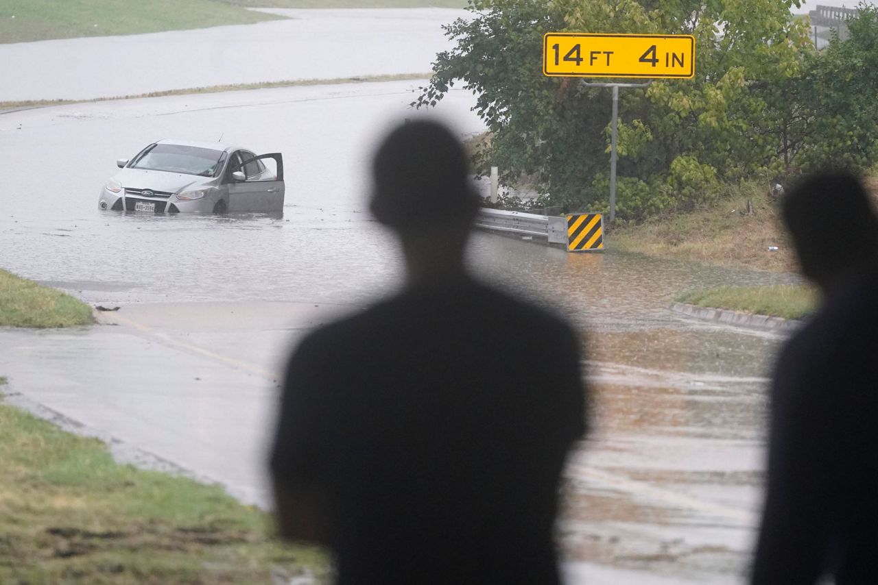 Heavy rain floods streets across Dallas-Fort Worth area