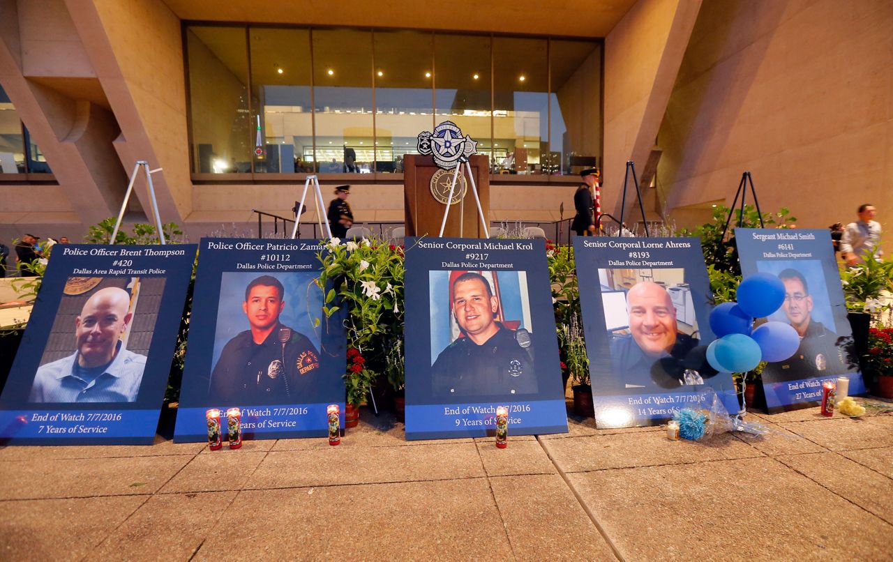 Slain Dallas officers remembered on 5-year anniversary of sniper attack