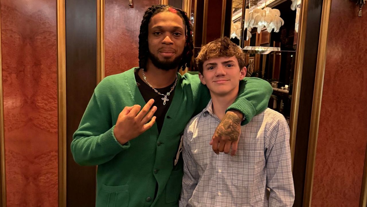 Family who lost son eats dinner with Damar Hamlin