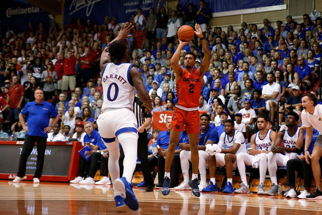 No. 4 Kansas beats Dayton 90-84 in overtime for Maui title