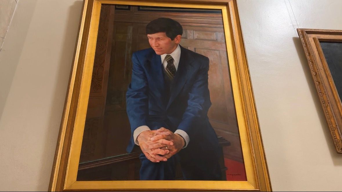 Dennis Kucinich portrait hung up