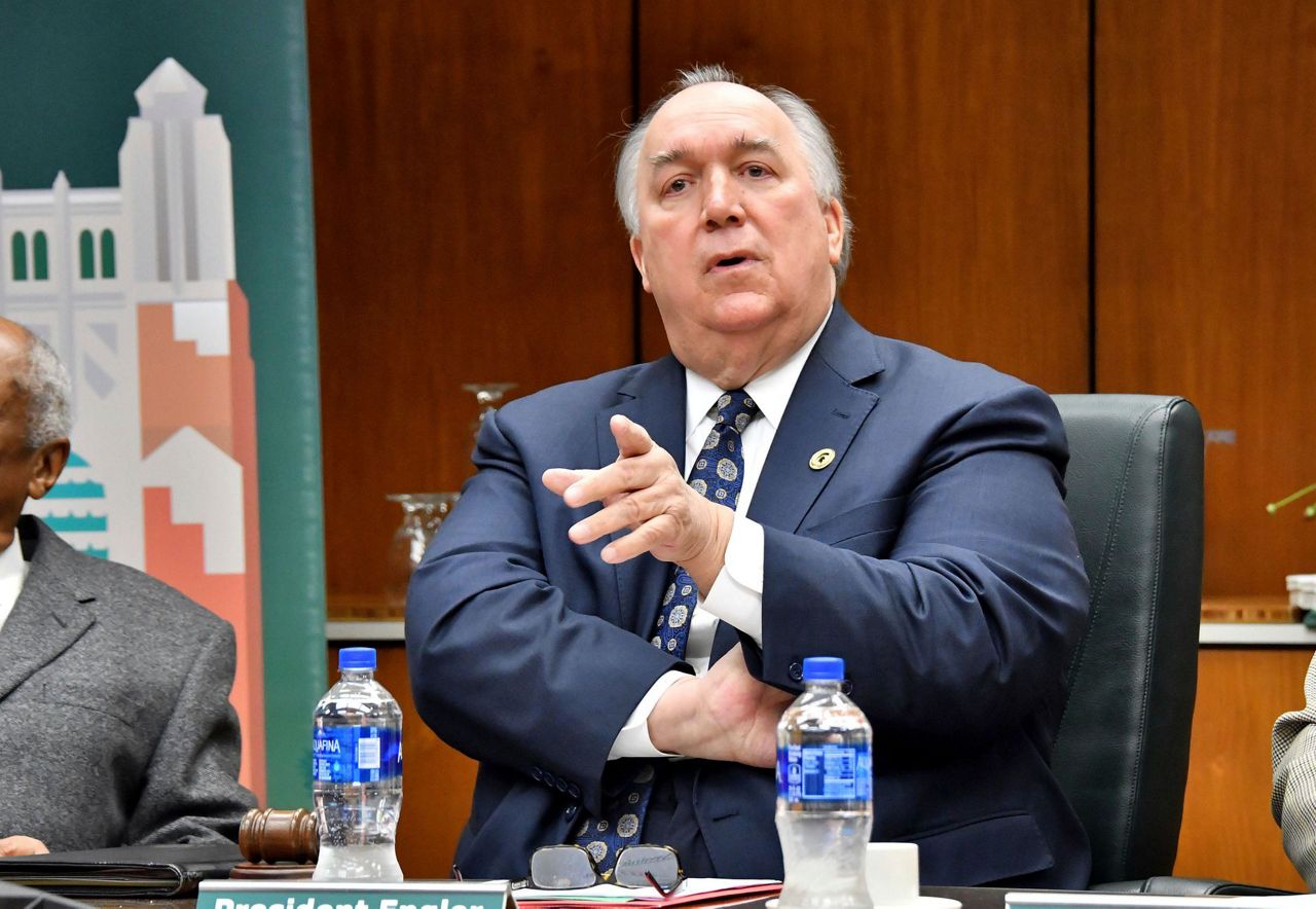 Michigan State president apologizes for 'kickback' comments