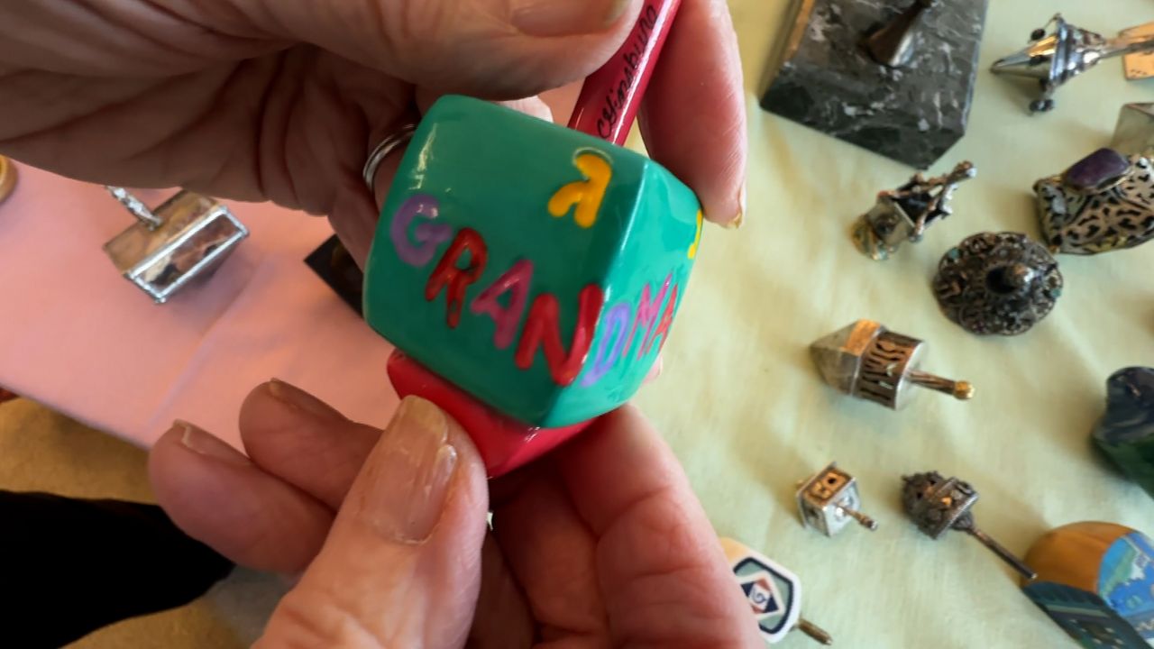 90 year old shows Dreidel collection