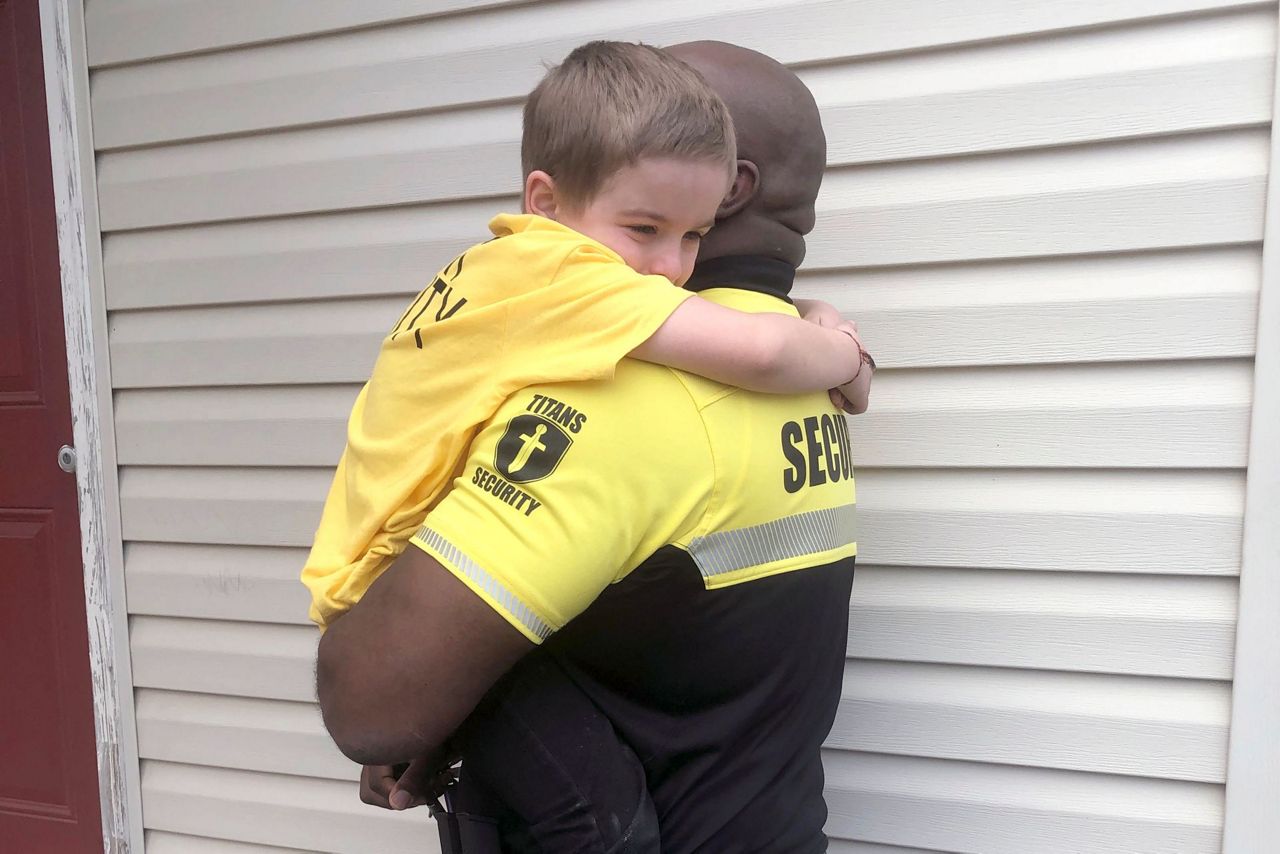 Arkansas boy dresses as security officer for school event